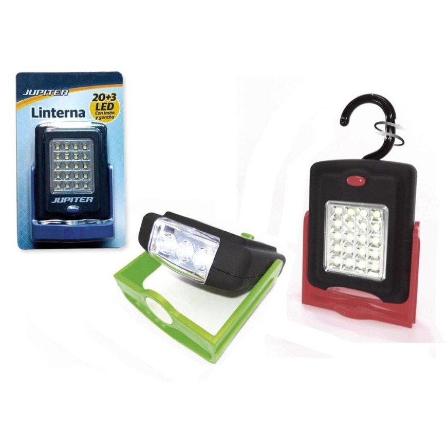 LINTERNA LED MAGNETICA PLEGABLE 20+3 LED JUPITER | Materiales Manuel Martín